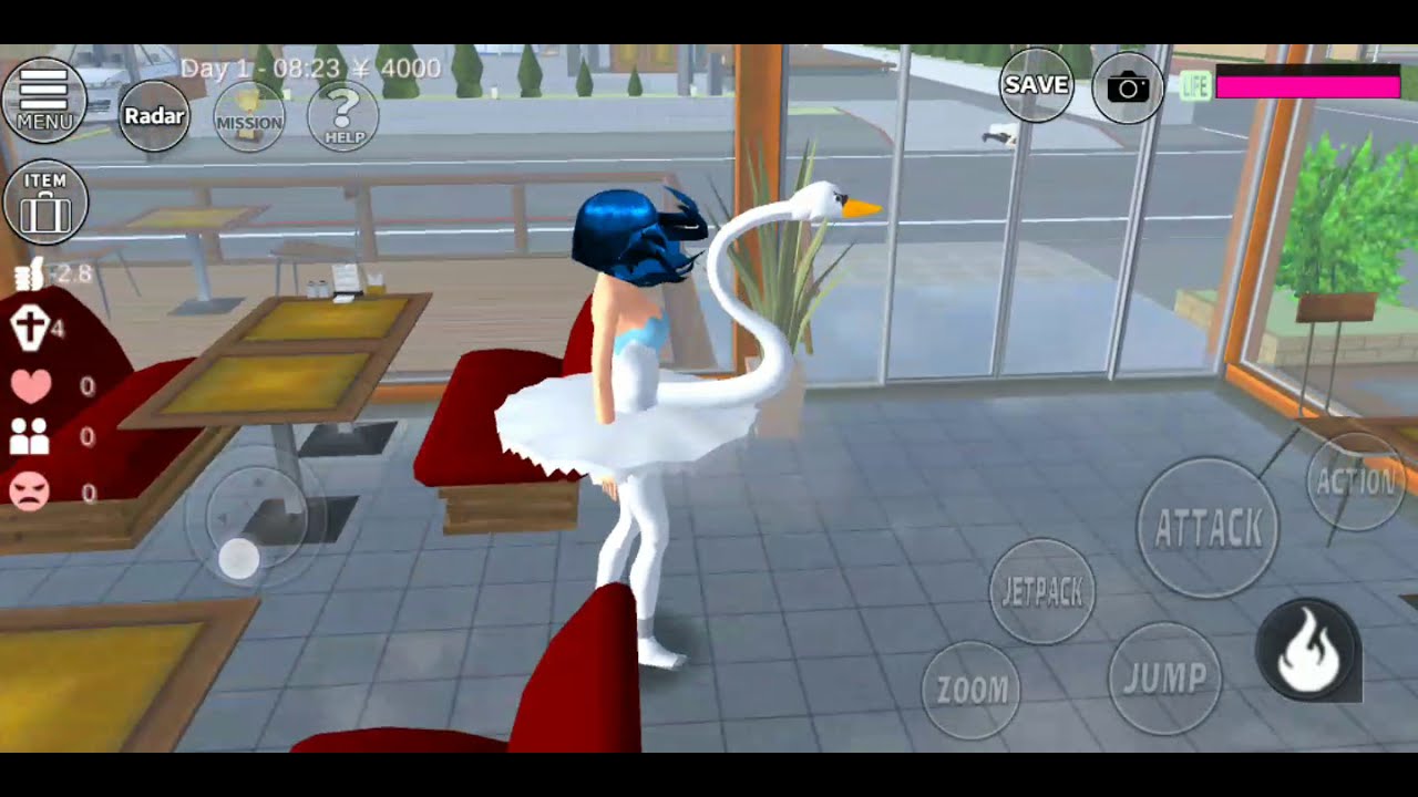 Wearing ballet costume /sakura school simulator - YouTube