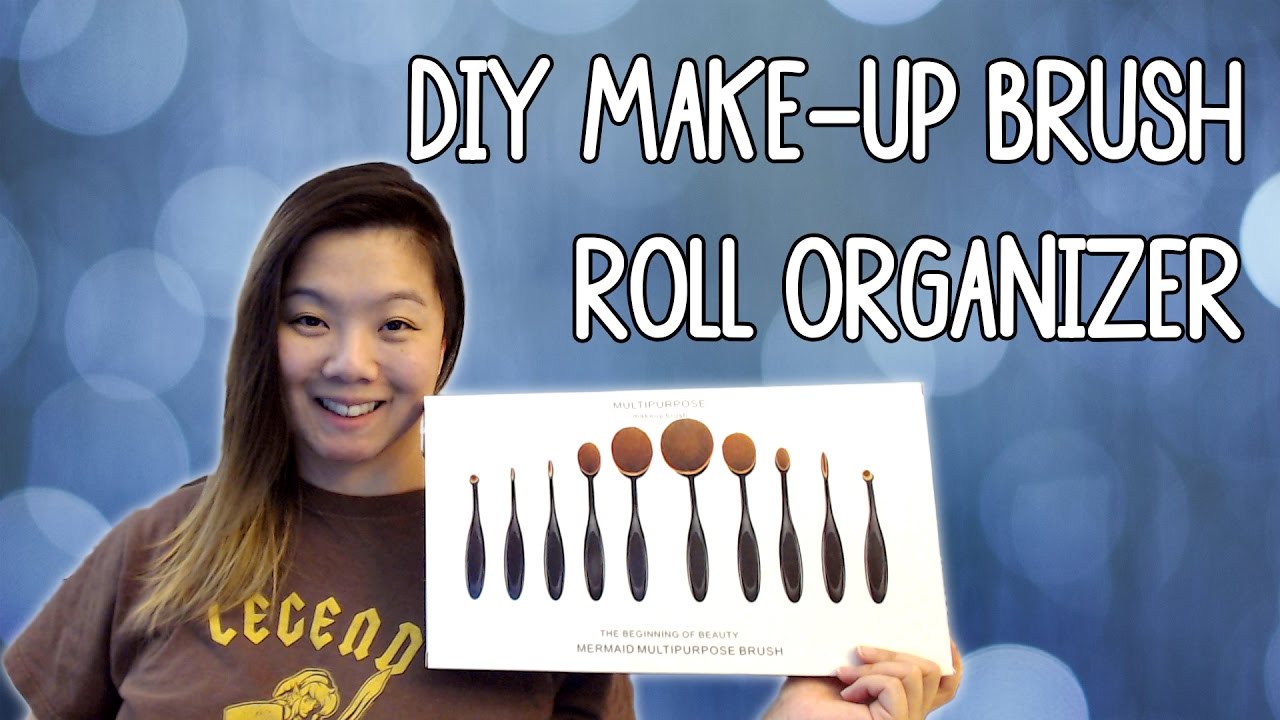 LIVE TUTORIAL: DIY Make-up Brush Roll Organizer - YouTube