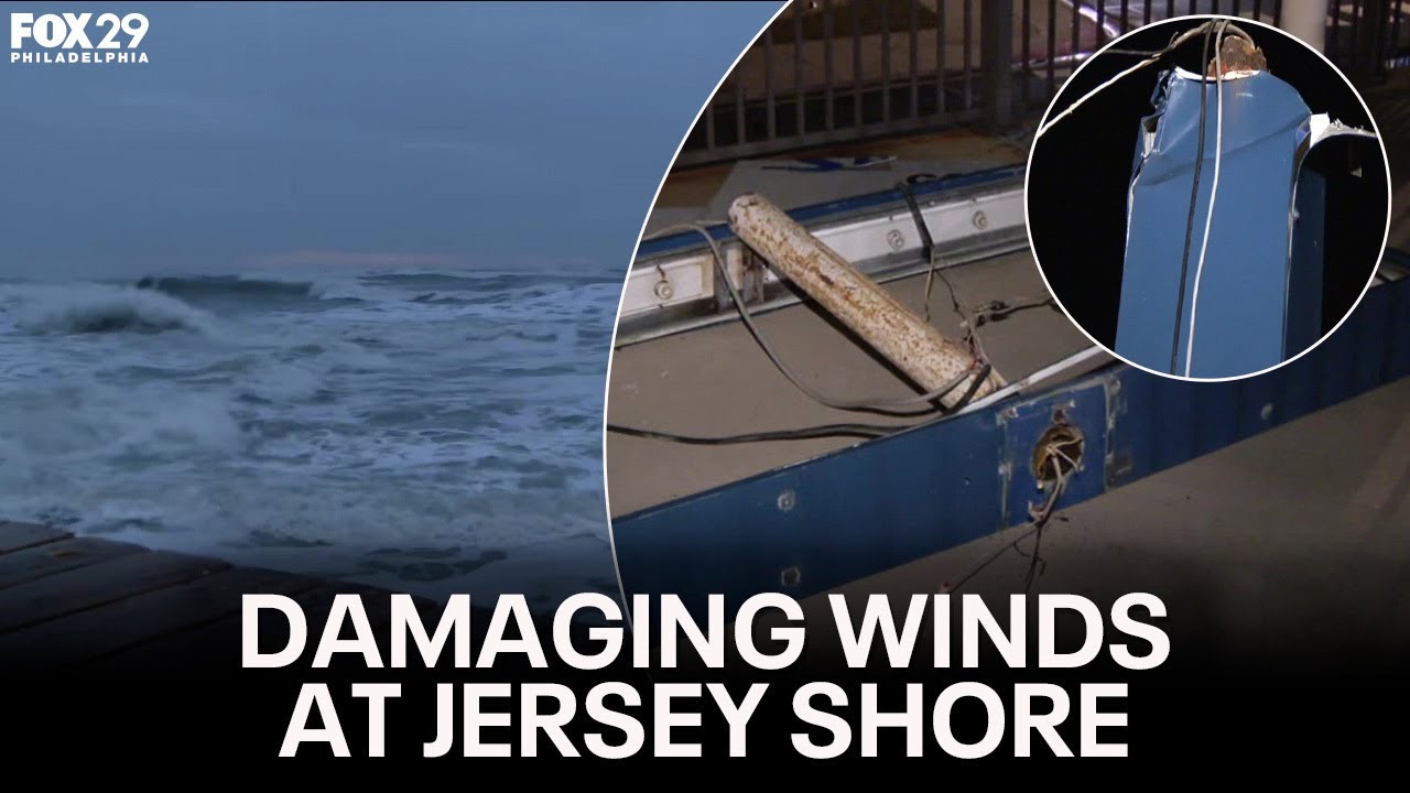 Strong winds destroy sign outside New Jersey shore condo: 'The storm ...
