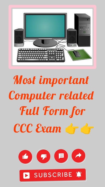 Most important computer full form #ccc #fullform #computerfullforms #learning #ccc exa - YouTube