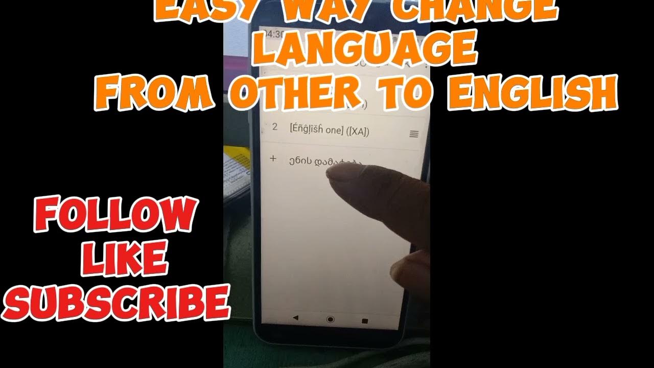 How to change language Android phone From any language to English... - YouTube