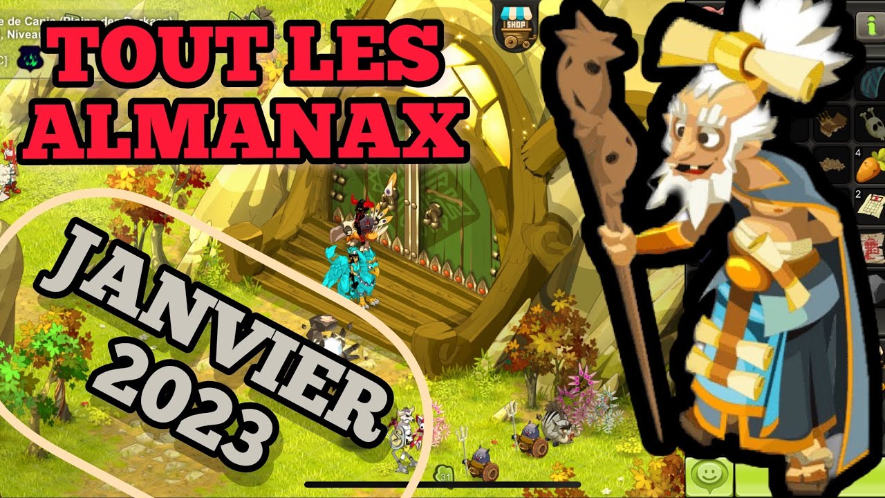 DOFUS TOUCH TOUS LES ALMANAX DE JANVIER 2023 - YouTube
