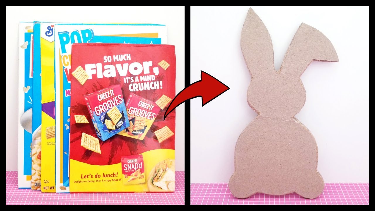 How To Make A Cardboard Bunny Using Thin Cardboard Pieces For Easter ...