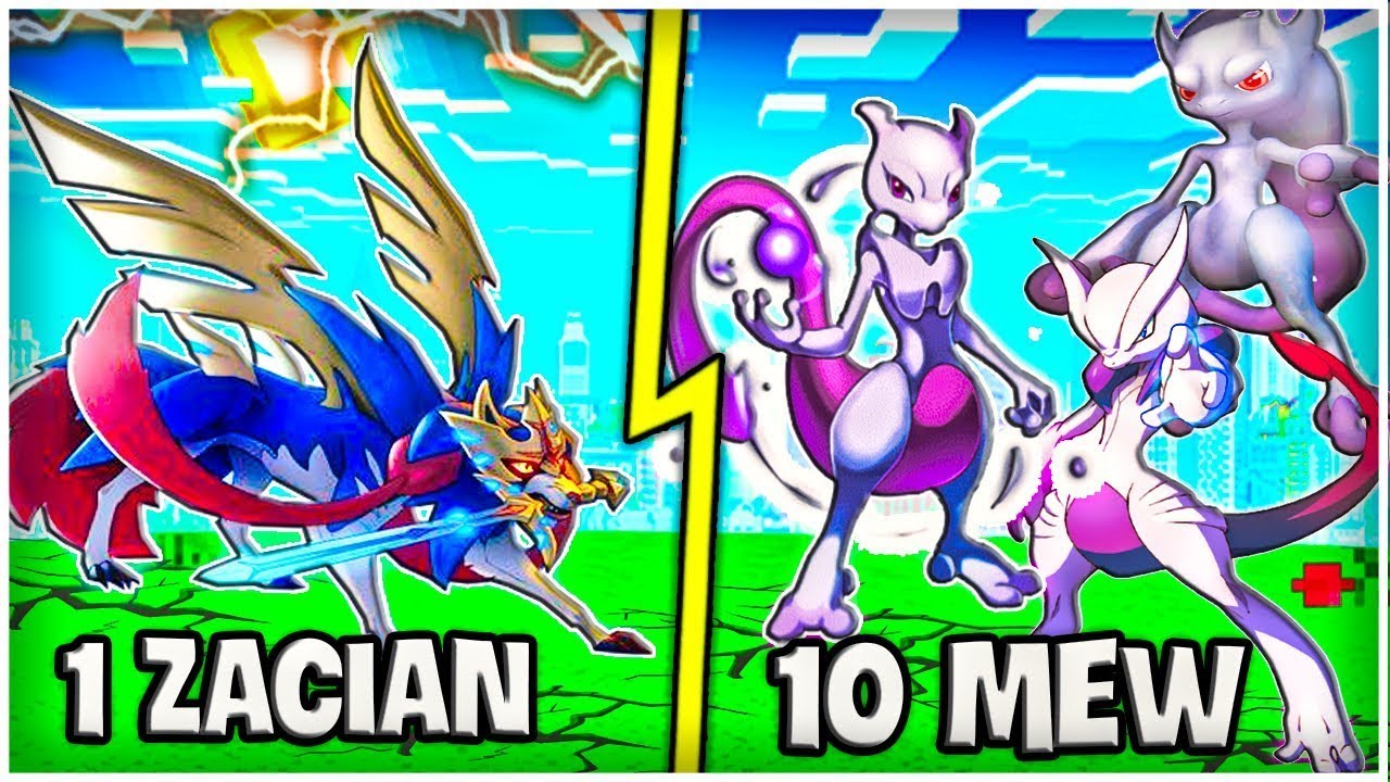 MINECRAFT PIXELMON - THÍ NGHIỆM HUYỀN THOẠI ZACIAN SHINY ĐẤU VỚI 10 ...