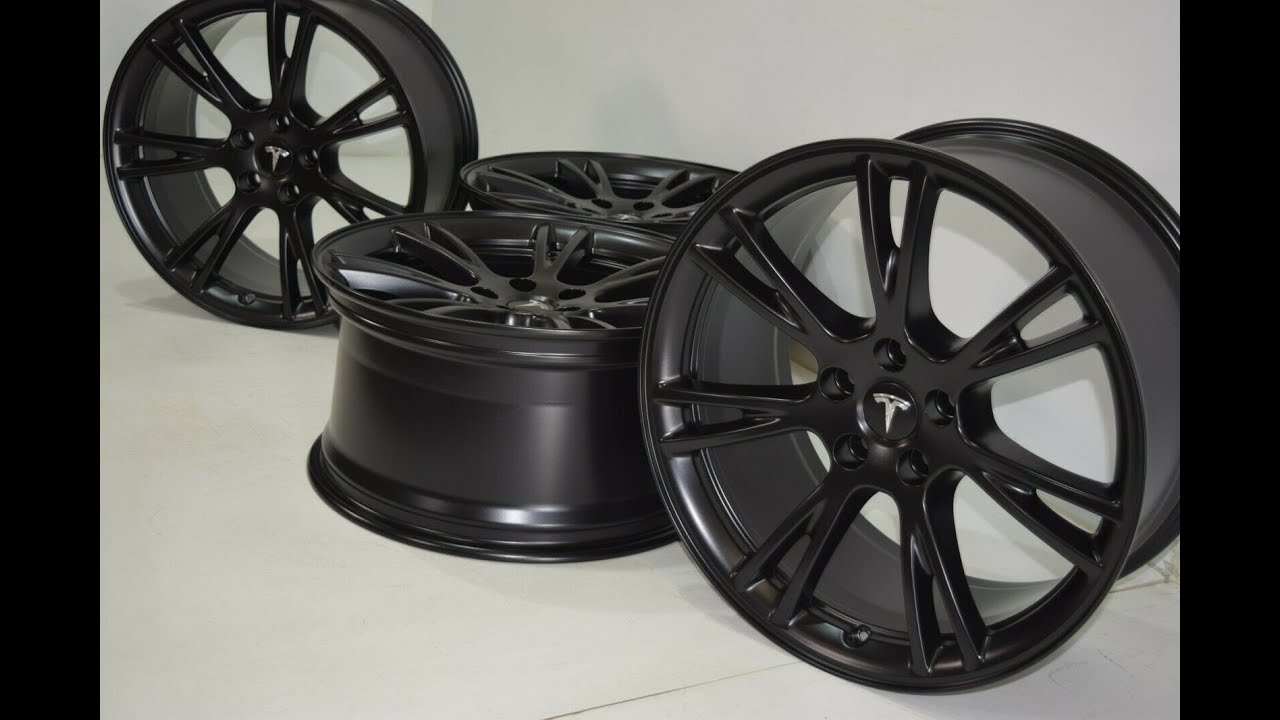 Customizing My Tesla: A Look at the Powder Coated Wheels Option - YouTube