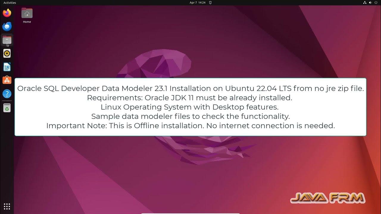Oracle Data Modeler 23.1 Installation on Ubuntu 22.04 LTS from zip archive with sample dmd files ...