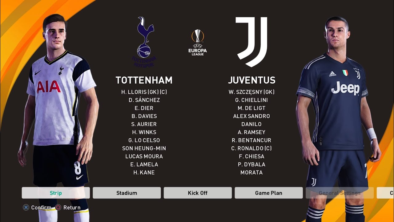 PES 2021 Spurs vs Juventus FC - UEFA Europa League 2021 - YouTube
