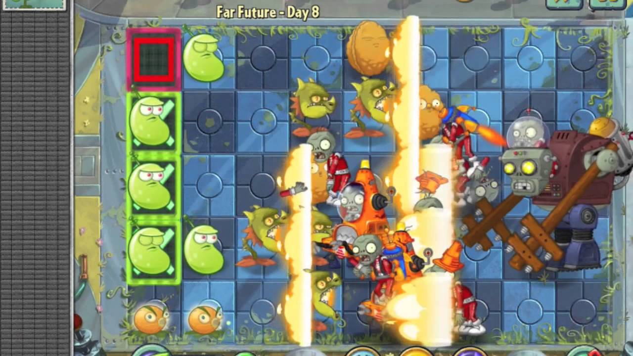 Plants vs. Zombies 2 New Map Far Future New Key Gargantuar - YouTube