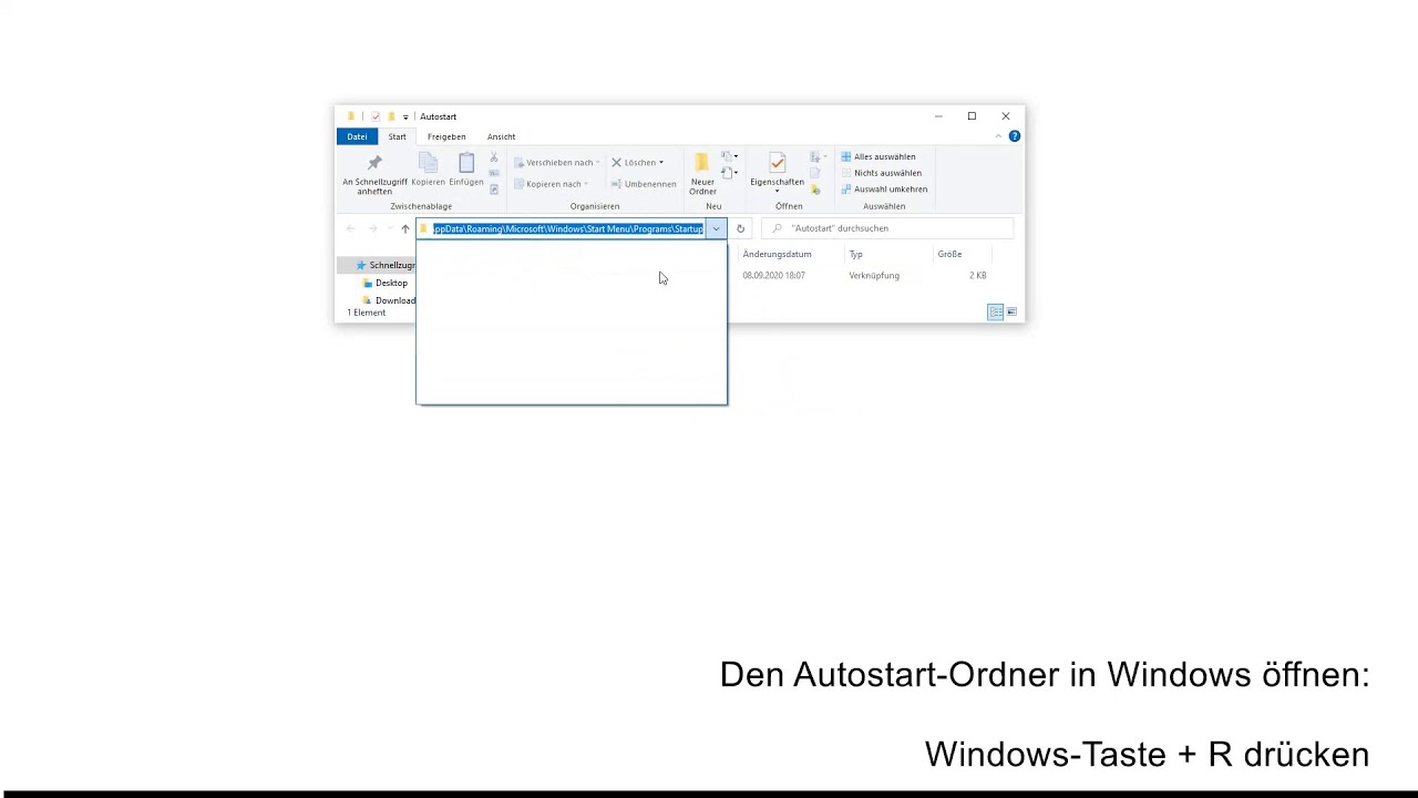 Windows 10: So öffnen Sie den Autostart-Ordner - YouTube