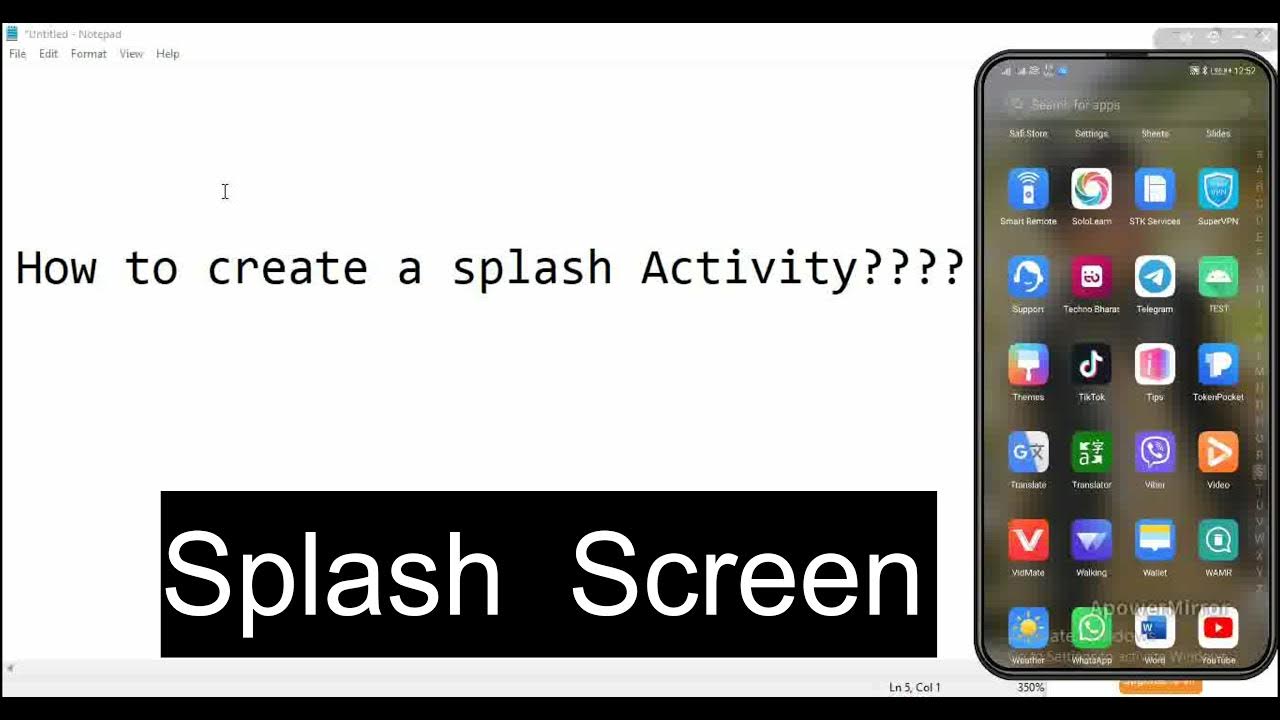 How to create splash screen in android studio? Create splash activity ...