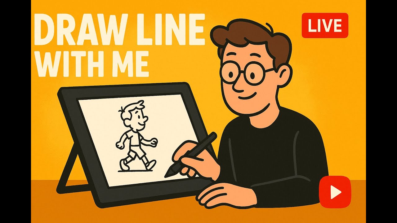 Draw Line with Me – Live 2D Animation Sketch Session! ️🖥️ DAY 2 - YouTube