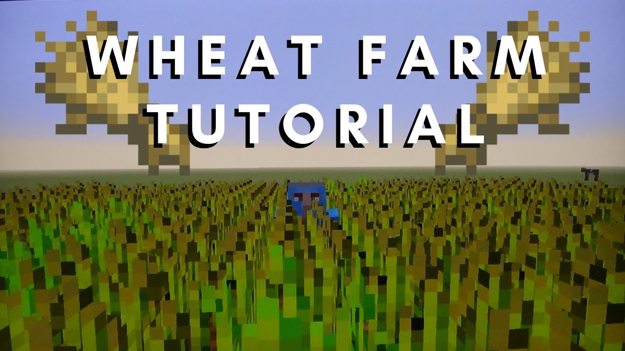 How to build a Minecraft wheat farm tutorial! - YouTube