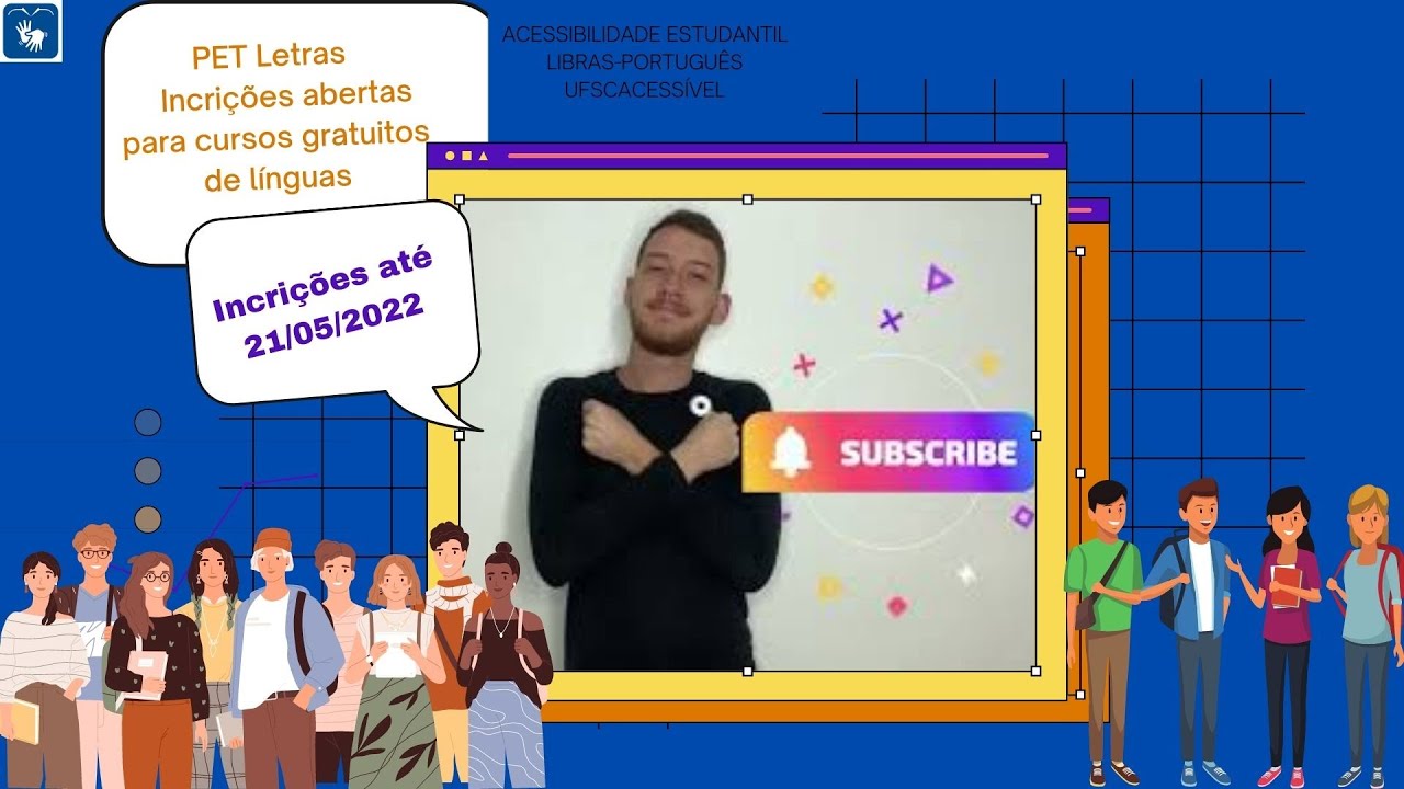 PET Letras - incrições abertas para cursos gratuitos de línguas - YouTube
