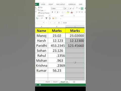how to align decimals. |how to change decimal separator in excel - YouTube