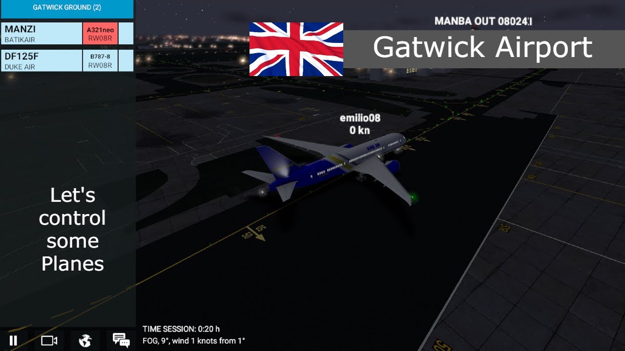 Gatwick Airport Ground Operations: Real Flight Simulator ATC - YouTube