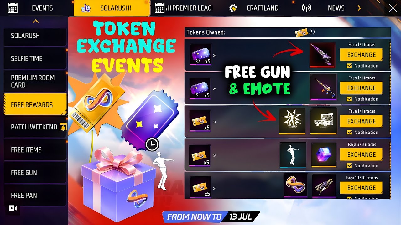 EVO GUN EMOTE TOKEN EXCHANGE REWARDS🔥 -para SAMSUNG,A3,A5,A6,A7,J2,J5 ...