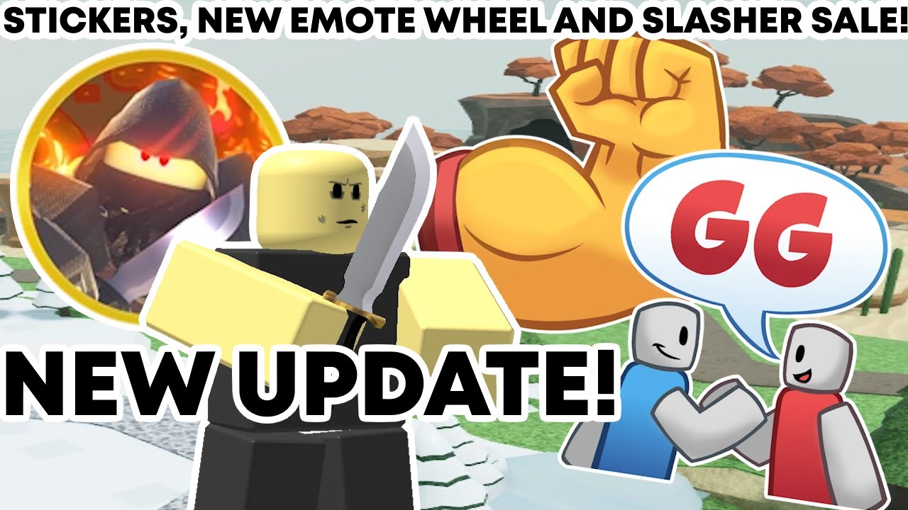 [TDS] NEW UPDATE, STICKERS, NEW EMOTE WHEEL AND SLASHER SALE - YouTube