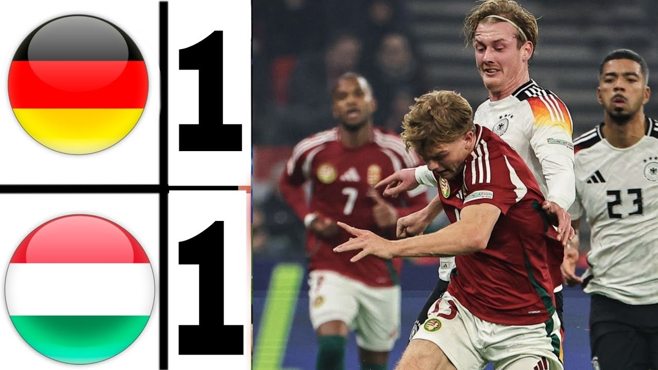 ⚪ Hungary vs Germany (1-1) UEFA Nations League Highlights | Ungarn ...