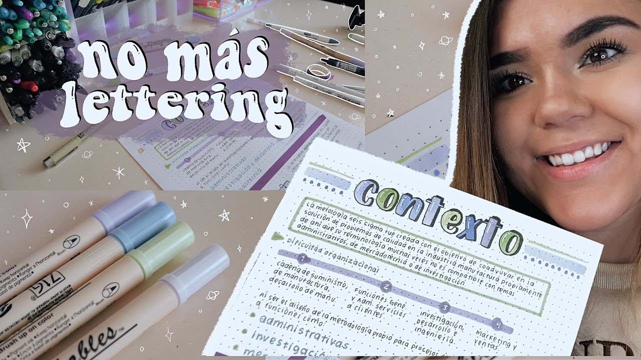 NO MÁS LETTERING - apuntes bonitos sin LETTERING 🖌 - YouTube