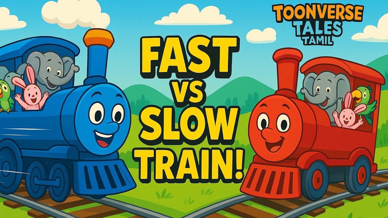 The Fast & Slow Train | Fun Learning Song for Kids | Train & Animal ...