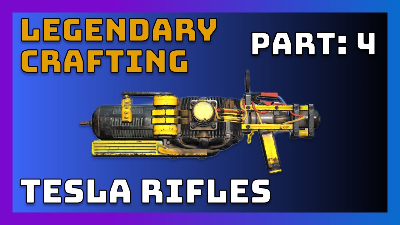 Fallout 76 - Tesla Rifle - 10 Legendary Crafting Rerolls - PART 4 - YouTube