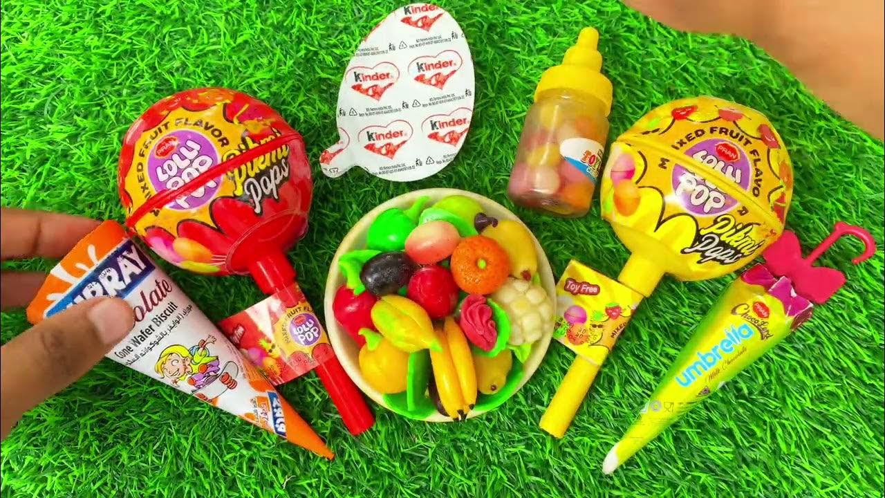 Satisfying video Asmr lollipops candy and chocolate gummy candy unboxing video Asmr - YouTube