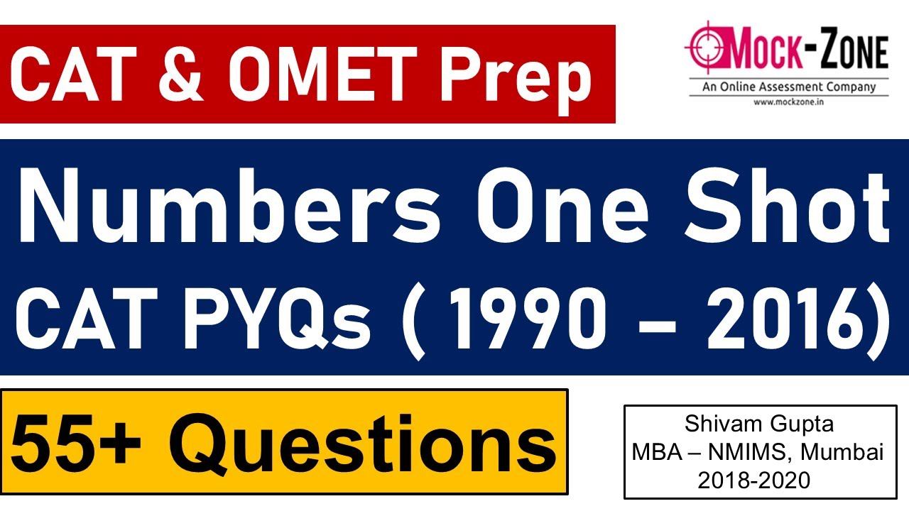 CAT 2025 Exam: Number System One Shot || CAT PYQs (1990-2016 ) || 55 ...