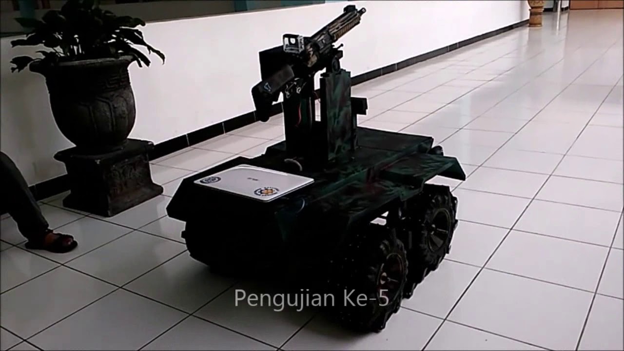 Autonomous Vehicle Sentry Gun Indonesia - YouTube