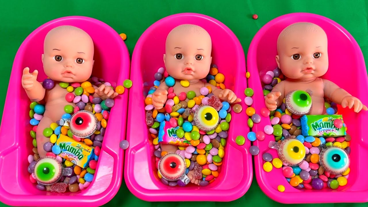 4 Minutes Satisfying Candy Mixing ASMR 🍭Rainbow Color Candy Mixing 🍬 ...