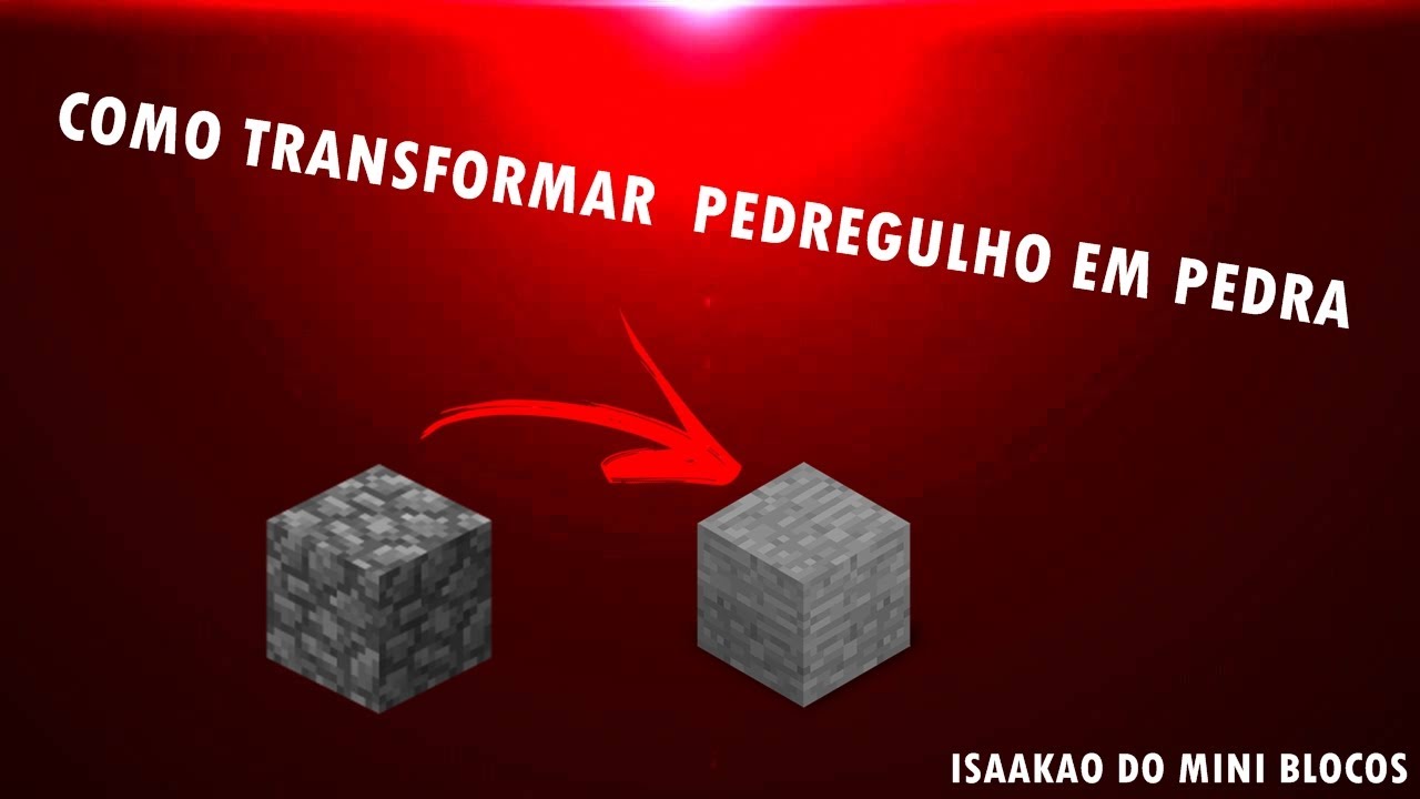 Como transformar pedregulho em pedra no MINECRAFT/MINI BLOCO - YouTube