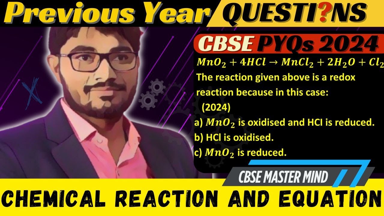 〖𝑴𝒏𝑶〗_𝟐+𝟒𝑯𝑪𝒍→〖𝑴𝒏𝑪𝒍〗_𝟐+𝟐𝑯_𝟐 𝑶+〖𝑪𝒍〗_𝟐The reaction given above is a redox reaction because in this ...