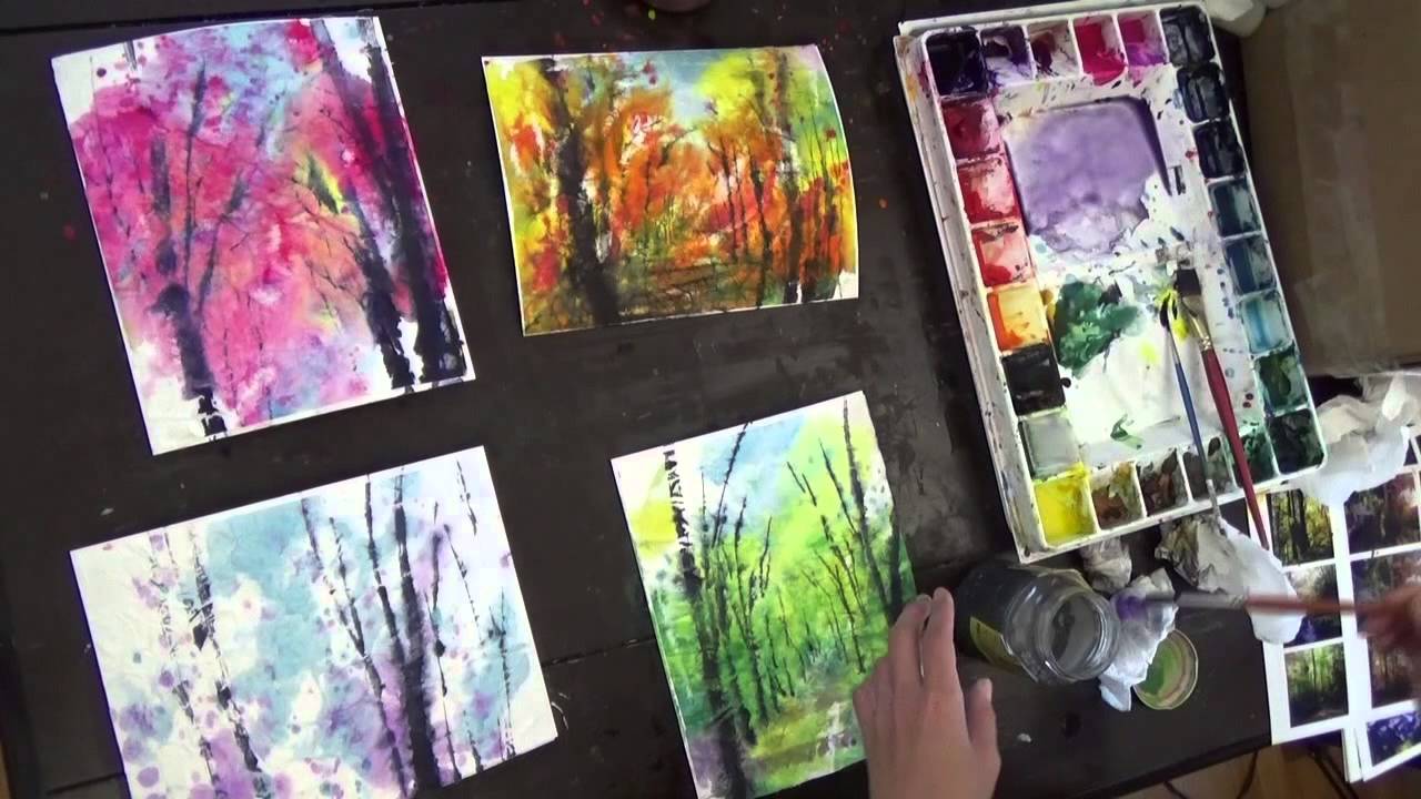 Batik Style Painting Demo: 24 Studies - YouTube