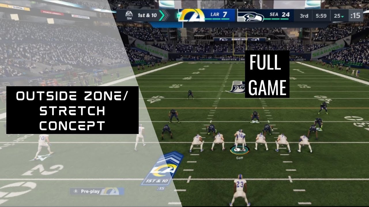 Full Game: Madden 21 using Outside Zone/Stretch concept! - YouTube