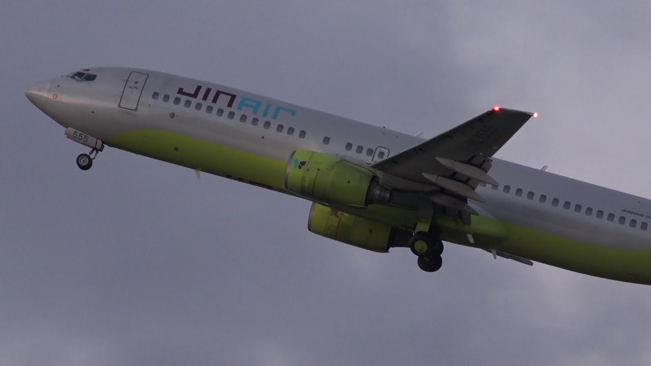 Jin Air Boeing 737-800 HL7555 Takeoff from NRT 34R - YouTube