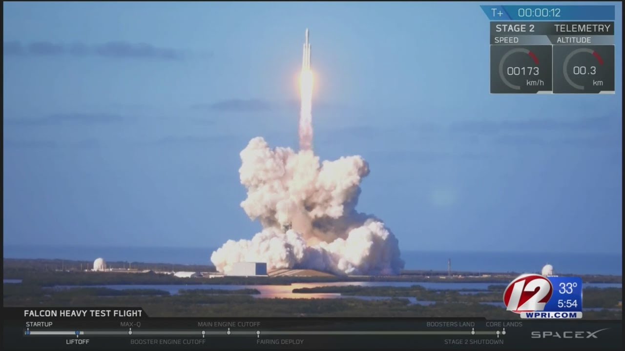 The world's most powerful rocket makes debut launch - YouTube