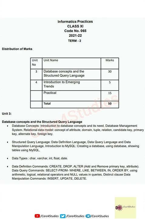 Informatics Practices Term-2 Syllabus of Class-11 #informaticspractices ...