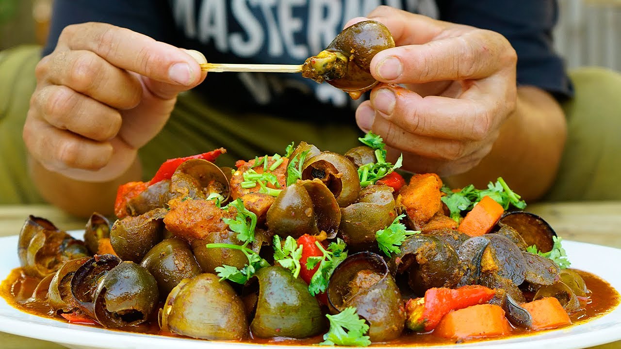 Local Snails Curry Cooking Recipe | Healthy Snails Recipe | Village ...