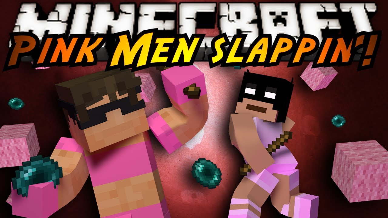 Minecraft Mini-Game : PINK MEN SLAPPIN' ON EACH OTHER! - YouTube