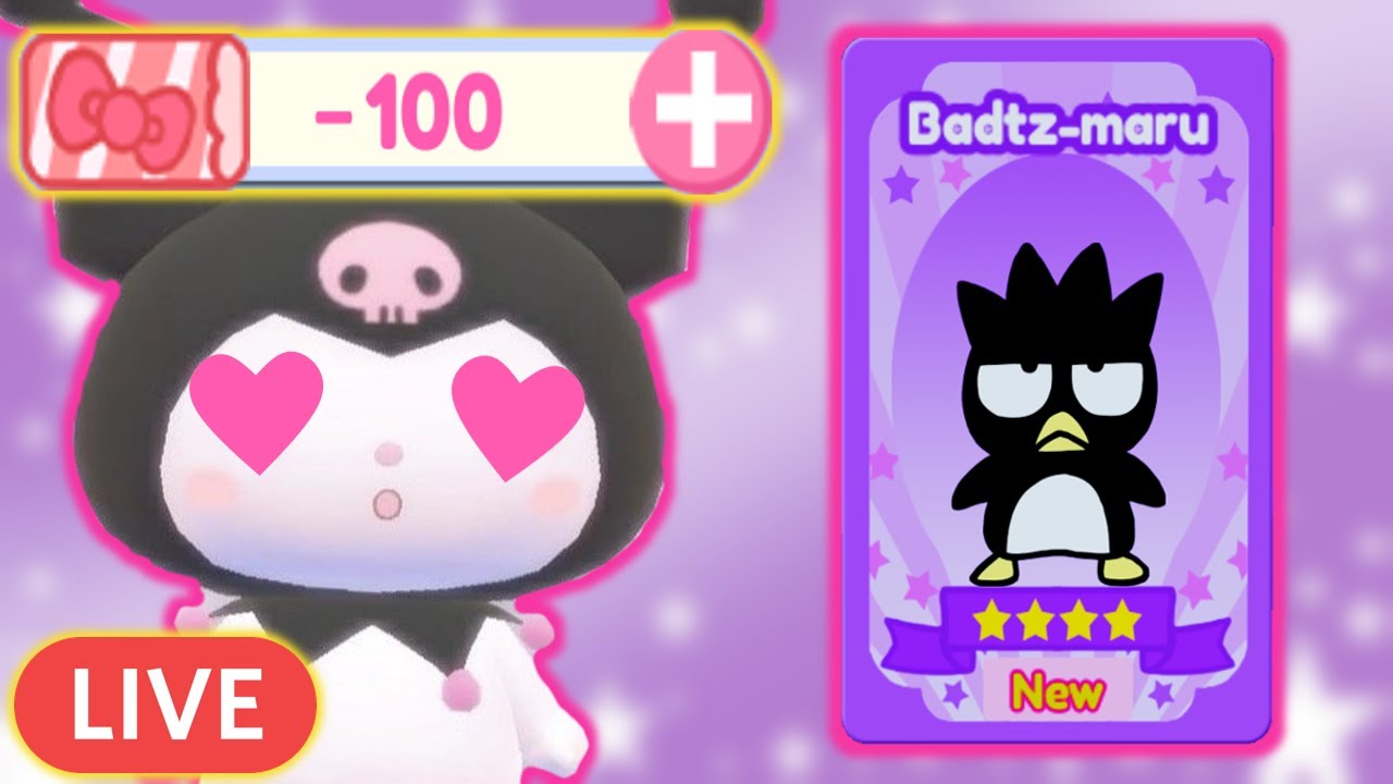 Spending Gacha Tix Until I Get Badtz Maru! | Roblox My Hello Kitty ...