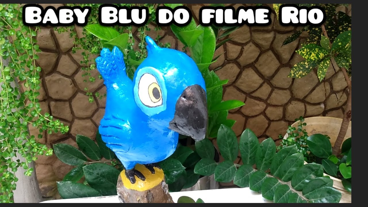 Baby Blu do filme Rio / Arara azul de cimento/ Artesanato com cimento e ...