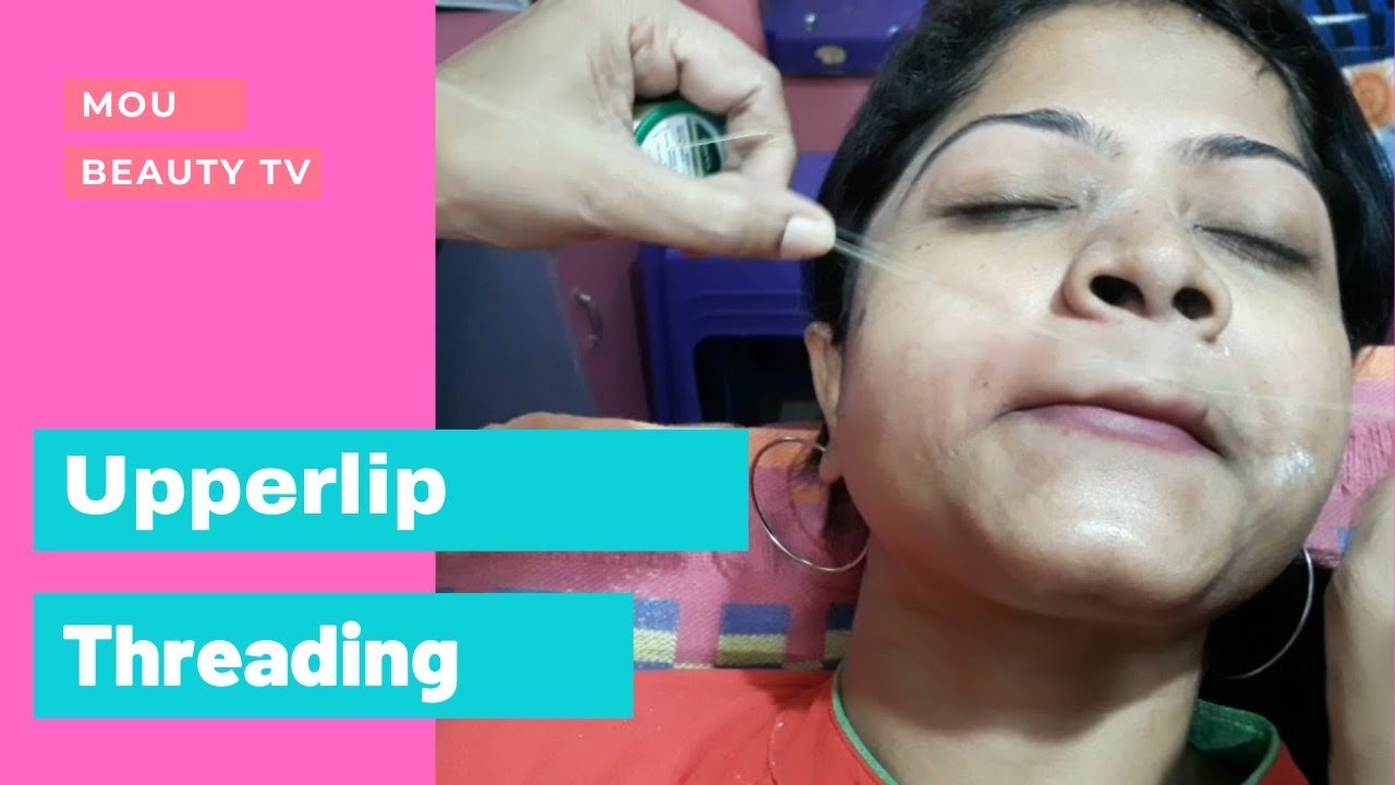 Upperlip Threading | Upperlip Hair Removal || Threading @MouNagOfficial - YouTube
