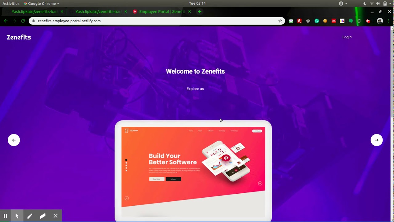Zenefits Web app demo - YouTube