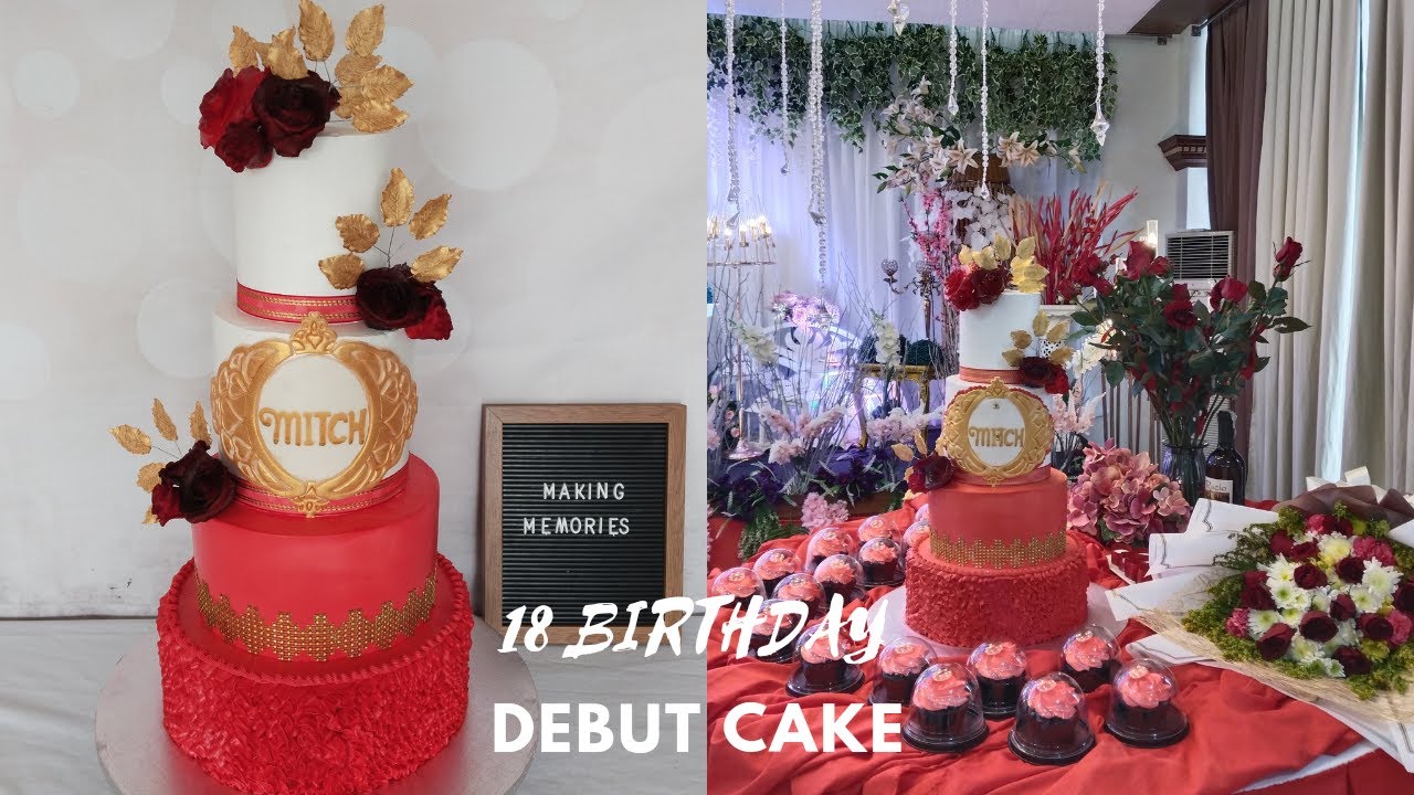 DEBUT CAKE DECORATING, 18 Birthday Cake Design. - YouTube