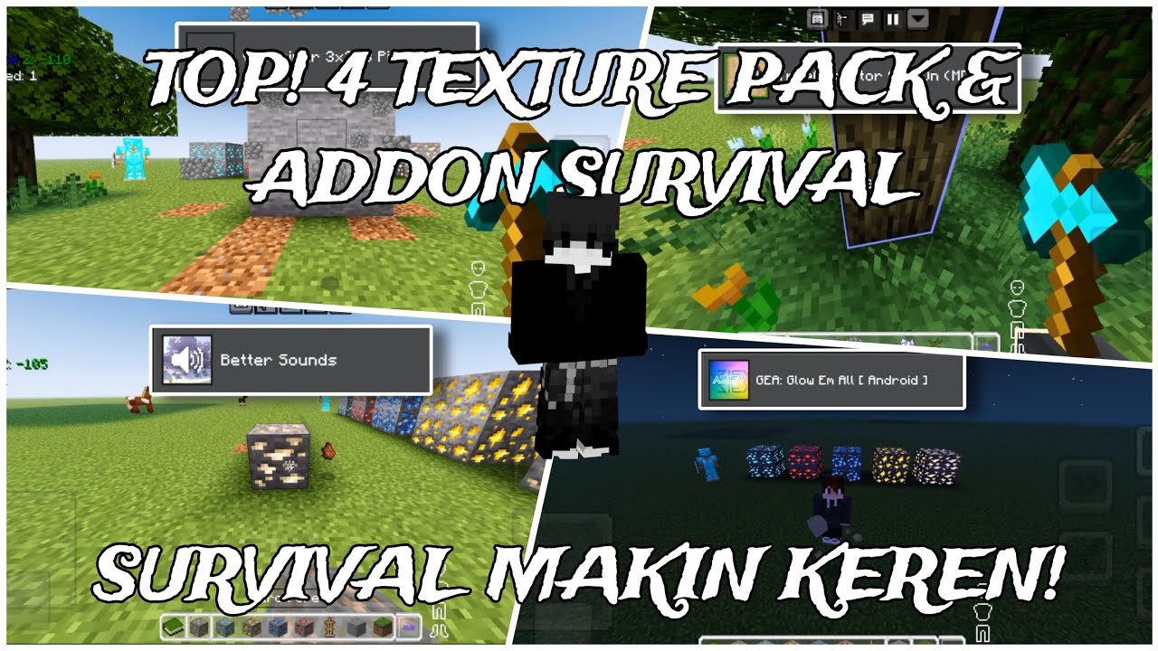 TOP 4 ADDON & TEXTURE PACK MCPE ! || 1.19+ || SUPPORT MINECRAFT ORI & PATCH - YouTube