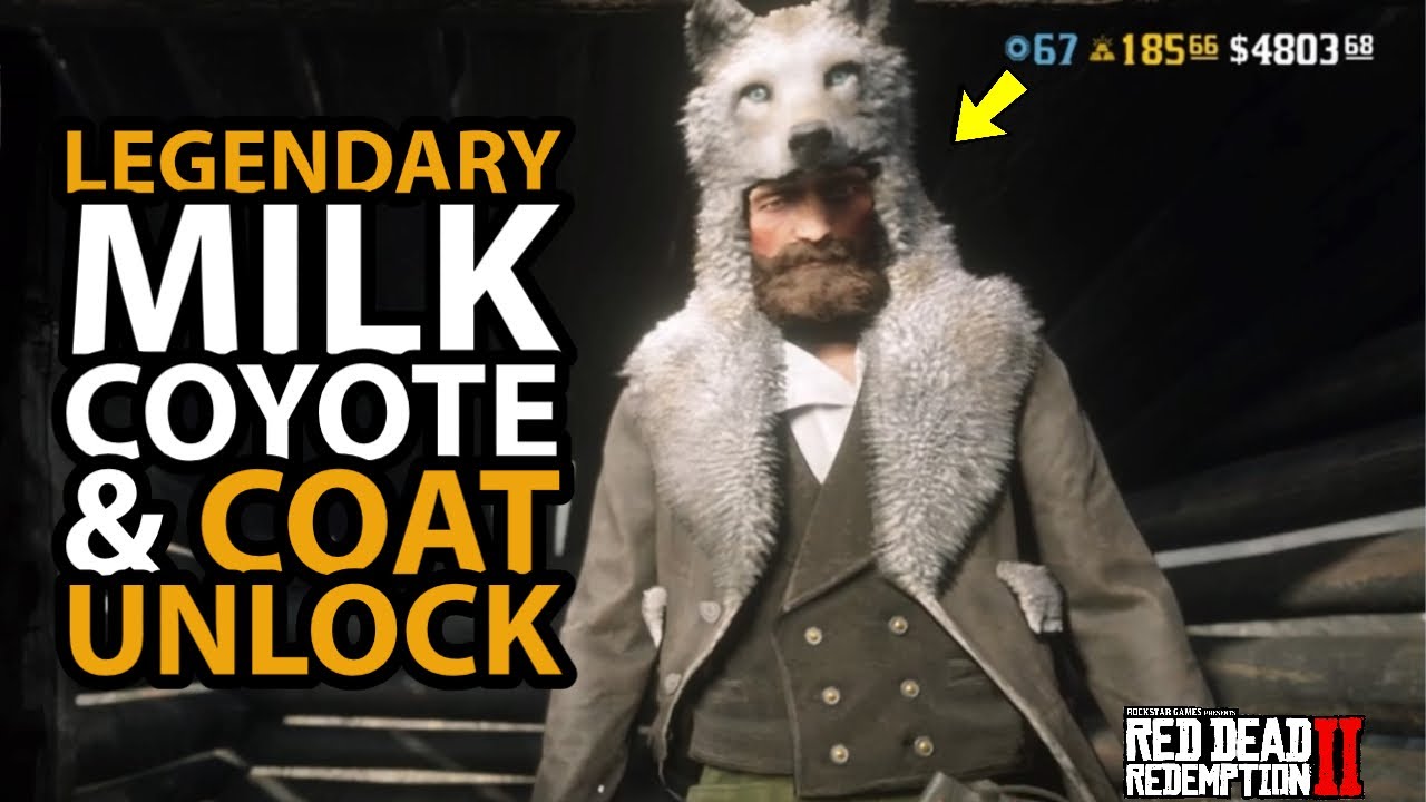 *BRAND NEW* Legendary Milk Coyote Coat Unlock in Red Dead Online - YouTube