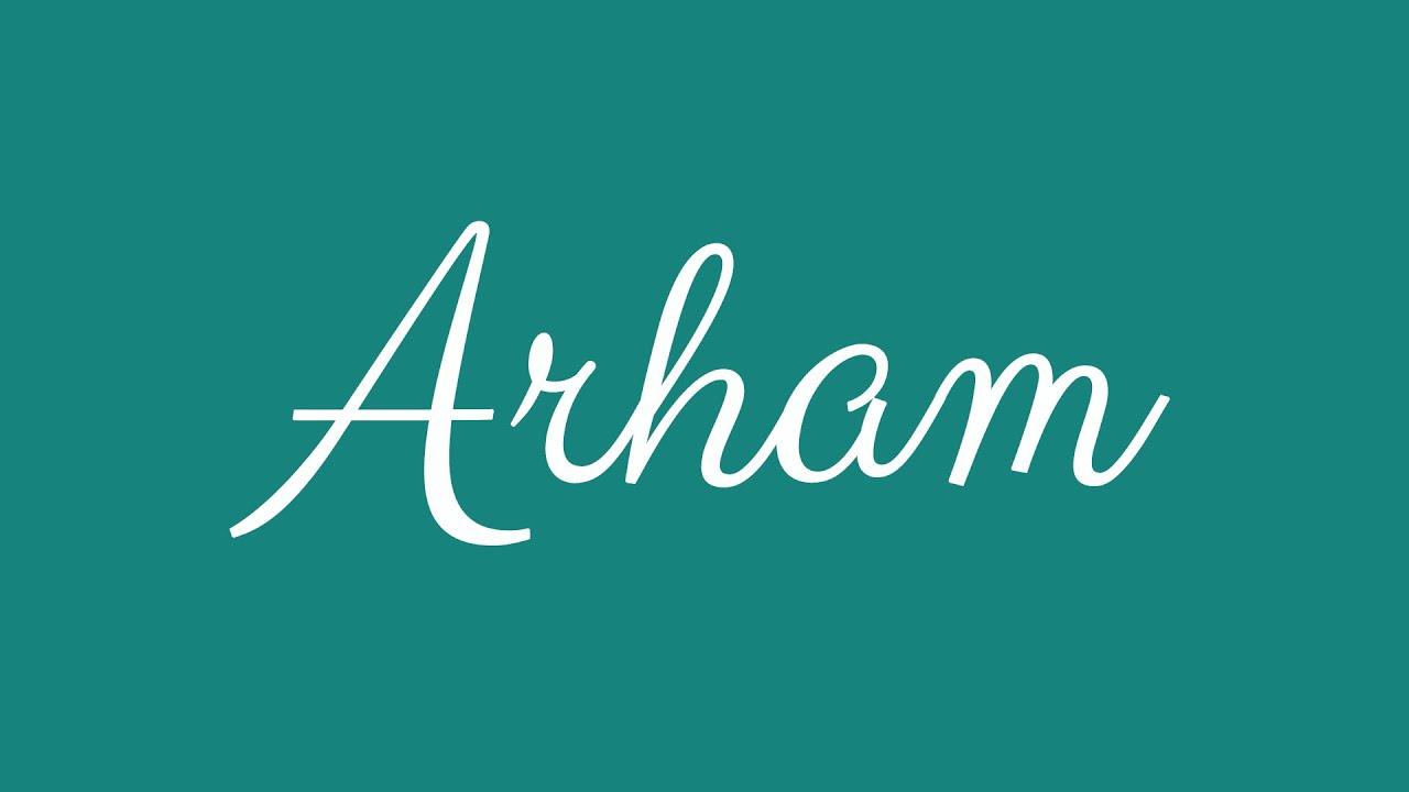 Learn how to Sign the Name Arham Stylishly in Cursive Writing - YouTube
