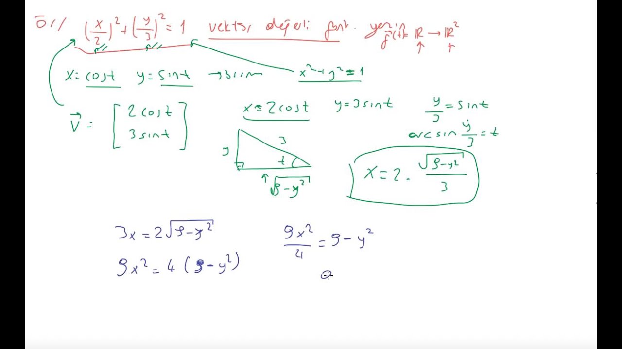 17) Kalkülüs 3 - Vektör değerli fonksiyonlar 2 - YouTube