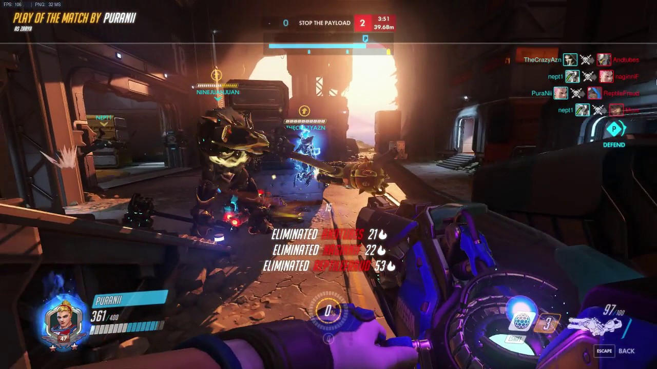 Zarya Sextuple Kill - YouTube