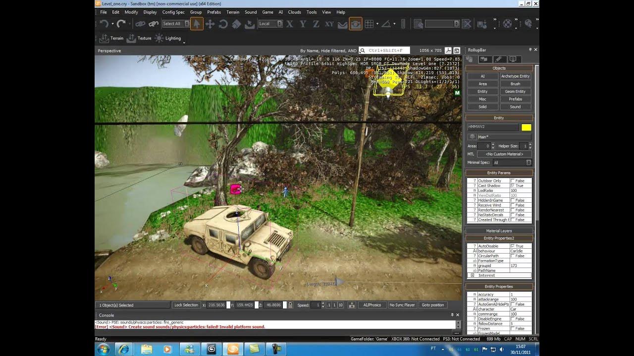 Tutorial do CryEngine 3 - FlowGraph - parte 17: criando um veículo AI (jam3D) - YouTube