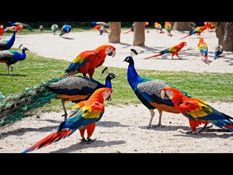Peacock Bird, The Indian Peafowl, Most clear sounds 4k different videos & Mor Peacock dance